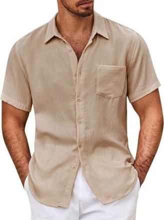 Generic Offres &eacute;clair du Jour Chemise boutonn&eacute;e &agrave; Manches Courtes pour Hommes, Chemise d&eacute;contract&eacute;e, &eacute;t&eacute;, Manches Courtes, Chemises boutonn&eacute;es, v&ecirc;tements Tend