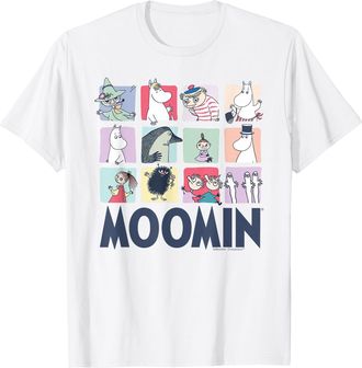 Moomin Mumin Character Blocks Gruppe Light T-Shirt