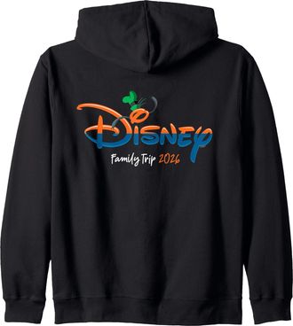 Disney Goofy Script Logo Family Trip 2026 Vacation Kapuzenjacke