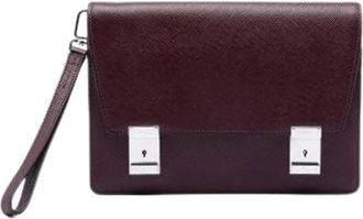 Prada Pre-owned Pochette Saffiano - Femme - Pre-owned - Rouge - Taille: ONE Size