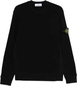 Stone Island Homme, Sweatshirts et sweats &agrave; capuche, Noir, Taille: XL Logo Patch Sweater