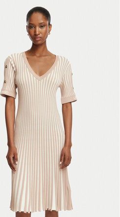 Liu Jo Strickkleid TA6062 MS55N Hellbeige Regular Fit