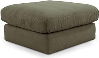 Cavadore XXL-Hocker Fiona / Mega Beistellhocker mit weicher Polsterung / Quadratisch / 97 x 90 x 97 / Cordstoff Altrosa