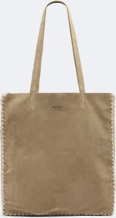 Prada Shopper Large aus Veloursleder