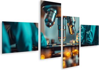 Islandburner Prime Bild auf Leinwand Nahaufnahme Mikroskoplinse fokussiert auf Probe Technik Wissenschaft Gesundheit Bildungskonzept Bilder Wandbilder Poster