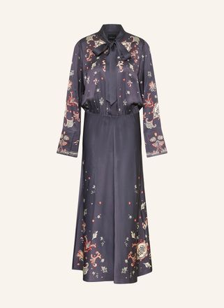 Marc Cain Schluppenkleid Aus Satin blau