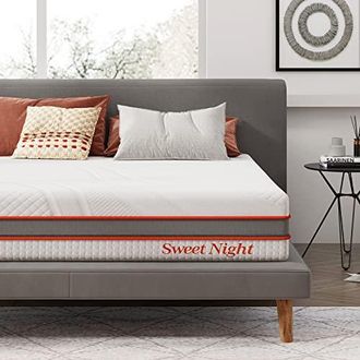 Sweetnight Matratze 150 x 190cm Gel Memory Schaum 7-Zonen Matratzen Mittelfest Kaltschaummatratze Höhe 20cm H3 & H2(150 x 190 x 20cm)
