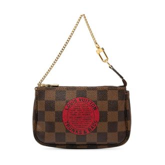 Louis Vuitton Sac &agrave; main mini doccasion avec cha&icirc;ne - Femme - Pre-owned - Brun - Taille: ONE Size