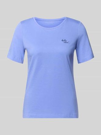 Christian Berg T-Shirt mit Statement-Stitching und Rundhalsausschnitt