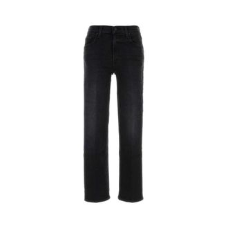 Mother Femme, Jeans, Noir, Taille: W26 Jean Droit en Denim
