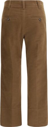 Brunello Cucinelli Stretch Cotton Cigarette Trousers - Brown