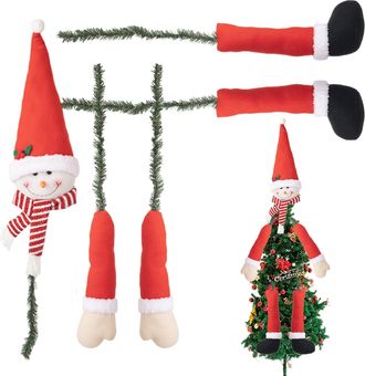 Generic Weihnachtsbaumspitze | Winterschmuck - Dekoration f&uuml;r Schneemann mit Weihnachtsbaumspitze mit Schal und Hut f&uuml;r Weihnachtsfeiern zu Hause