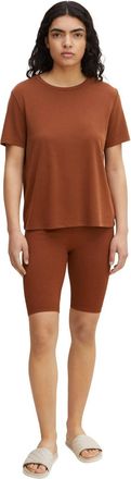 Tom Tailor Damen Basic Radlershorts 1031411, 29566 - Nut Brown, XXL