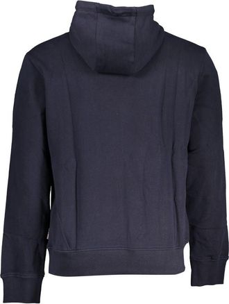 Napapijri Cotton Brushed-Texture Hoodie - Navy