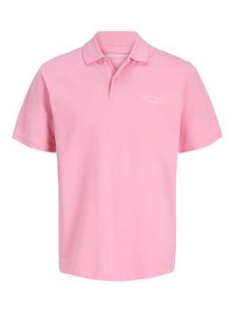 Jack & Jones Poloshirt JACK & JONES JJCOLLEGE LOGO POLO SS, Herren, Gr. XS, prism pink, Jersey, Obermaterial: 100% Baumwolle, unifarben, regular fit, Shirts