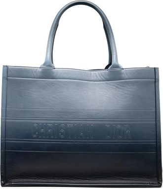 Dior Shopper - Medium Ombre Embossed Leather Book Tote - Gr. unisize - in Blau - f&uuml;r Damen