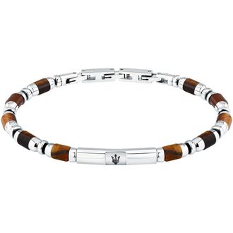 Maserati Bracelet en acier et oeil du tigre