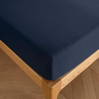 Univers Décor Drap Housse Grands Bonnets 30 cm Prémium (Bleu Nuit, Drap Housse 200 x 200 + 30 cm lit 2 King Size)