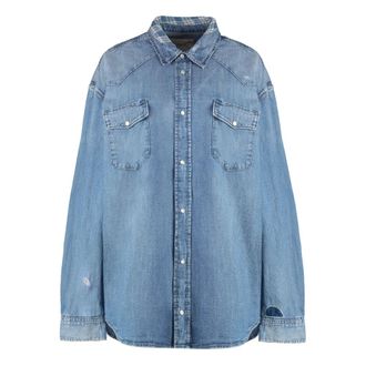 Polo Ralph Lauren Denim Oversize Hemd mit Taschen - - Blouses & Shirts - Damen - Blau - L