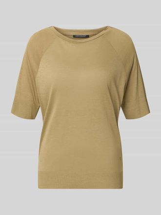 Luisa Cerano T-Shirt aus Lyocell-Baumwoll-Mix mit Rundhalsausschnitt