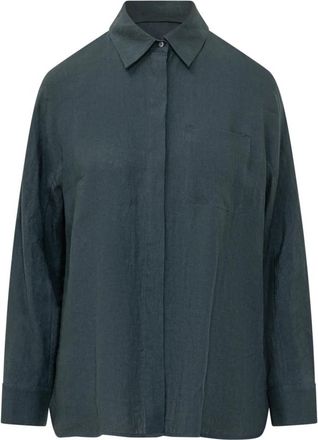 Max Mara Femme, Blouses et Chemises, Bleu, Taille: 34 FR Chemise Popeline
