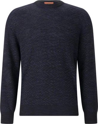 Missoni Homme, Pulls, Bleu, Taille: XL Pulls &agrave; col rond