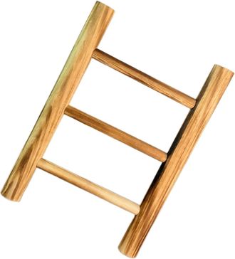 NUOBESTY Handtuchst&auml;nder Holzleiter Rustikal Zweist&ouml;ckig Kleiner Handtuchhalter f&uuml;r Bad K&uuml;che Kompakt mit Aufbewahrung Landhausstil