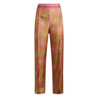 Etro Bootcut-Hose mit platziertem Paisley-Blattmuster - - Trousers - Damen - Mehrfarbig - XS