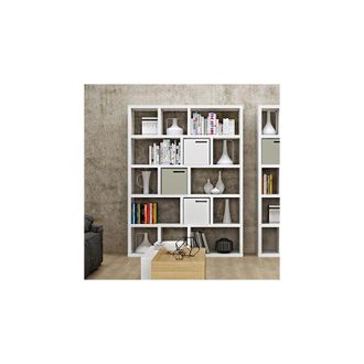 M&S Collection M&s - Etagère 5 niveaux 150x34x198 cm décor blanc mat - poppy