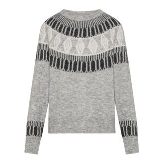 Seventy Girocollo Jacquard - - Knitwear - Damen - Grau - S
