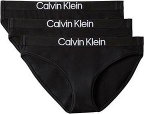 Calvin Klein Lot de 3 slips &agrave; logo en coton m&eacute;lang&eacute;