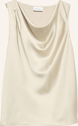 Comma Comma Blusentop Aus Satin beige