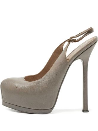 Saint Laurent escarpins Tribtoo 140 mm à plateforme - Gris