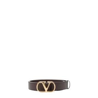 Valentino Garavani Femme, Accessoires, Brun, Taille: 75 CM Ceinture en cuir VLogo