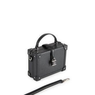 Karl Lagerfeld Sac &agrave; main forme coffre en cuir