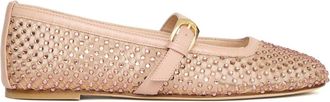 Stuart Weitzman Femme, Chaussures, Rose, Taille: 38 1/2 EU Ballerina Cristalli Mary Jane Cinturini