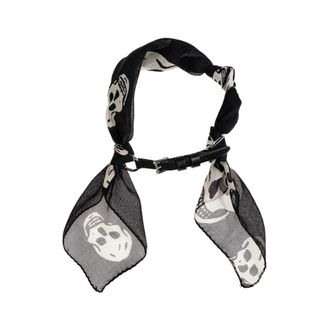 Alexander McQueen Sch&auml;del Lederarmband - - Accessories - Damen - Schwarzk - ONE SIZE
