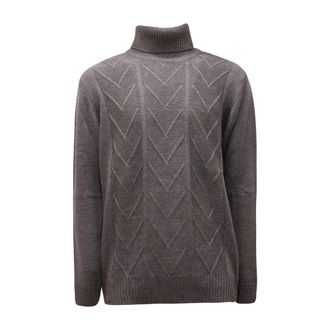 Siviglia Dolcevita Wollmischung Rollkragenpullover - - Knitwear - Herren - Grau - 2XL