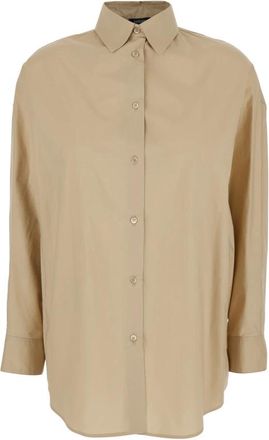 Pla&icirc;n Plain, Femme, Blouses et Chemises, Beige, Taille: 40 FR Chemise Popeline