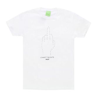 HUF Huf, Homme, Tops, Blanc, Taille: XL Tee Blanc Connect The Dots