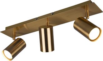 Trio Leuchten Spotbalken Marley 802400304, Metall Altmessing, exklusiv 3x GU10
