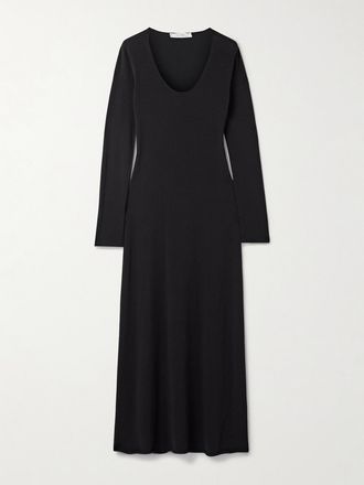 The Row Mavy Midikleid Aus Strick - Schwarz