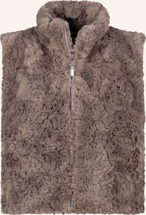 Monari Monari Kunstfell-Weste beige