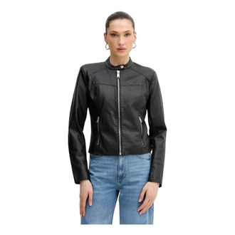 Guess Quattro G Kunstleder Bikerjacke - - Jackets - Damen - Schwarzk - L