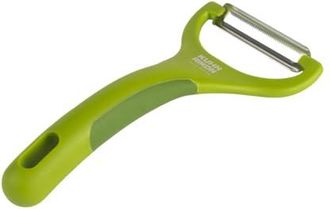 Kuhn Rikon Sparschäler gezackt mit Wellenschliff grün