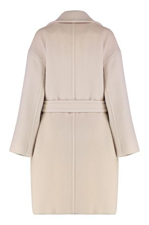 Max Mara Womens Wool And Alpaca Coat With Belt Beige