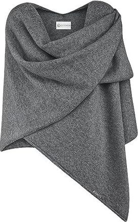 Giesswein Merino Lambswool Poncho Merino Lambswool Poncho caillou, ONE - Jersey élégant en maille fine 100% laine dagneau, Ècharpe XXL, cape et poncho doux pour