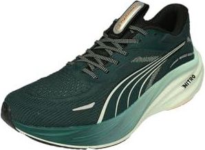 Puma Puma Magnify Nitro 3 Chaussures de course pour homme, Green Terrain Heat Fire, 42.5 EU