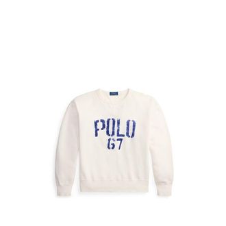 Polo Ralph Lauren Sweat imprim&eacute; logo en coton m&eacute;lang&eacute;