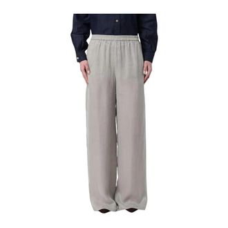 Emporio Armani Hosen mit weitem Bein und Gummizug - - Trousers - Damen - Grau - L